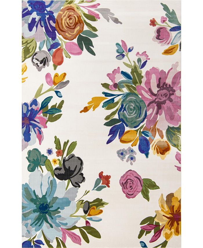 Bayshore Home Prunus Laura 5'3" x 7'10" Area Rug - Macy's