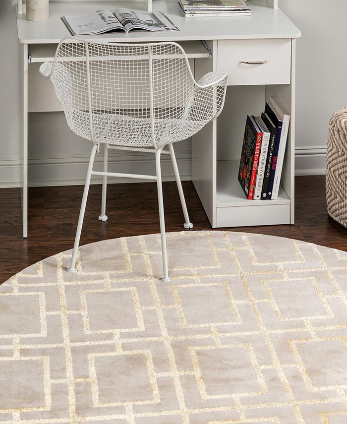 Marilyn Monroe Glam Deco 5'3" x 5'3" Round Area Rug - Macy's