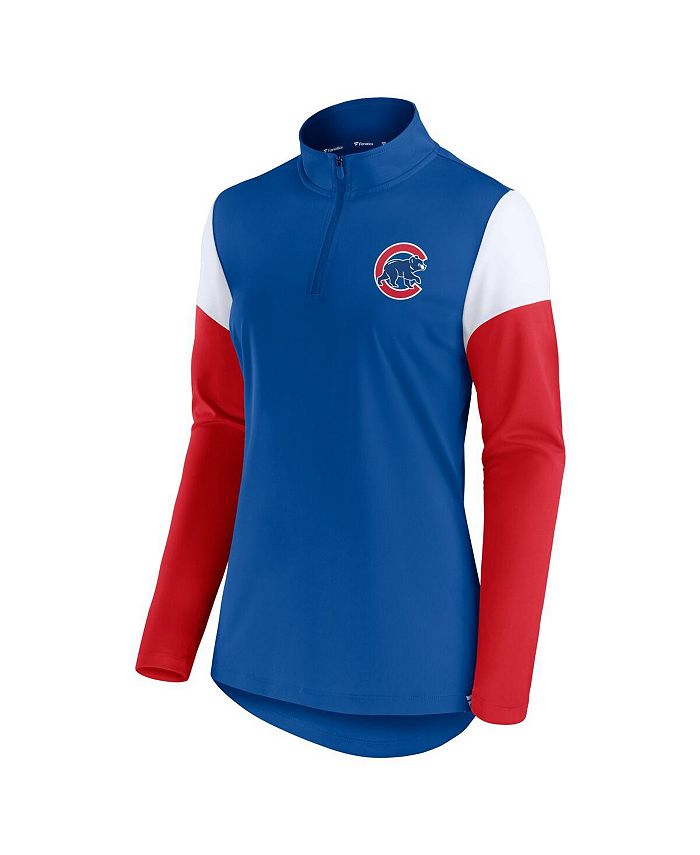 Fanatics Women's Royal and Red Chicago Cubs Authentic Fleece Quarter ...