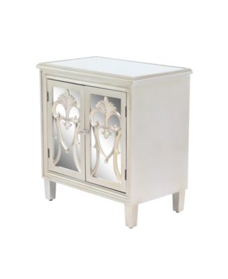 Glam Style Rectangular Wooden Filigree Cabinet - Macy's