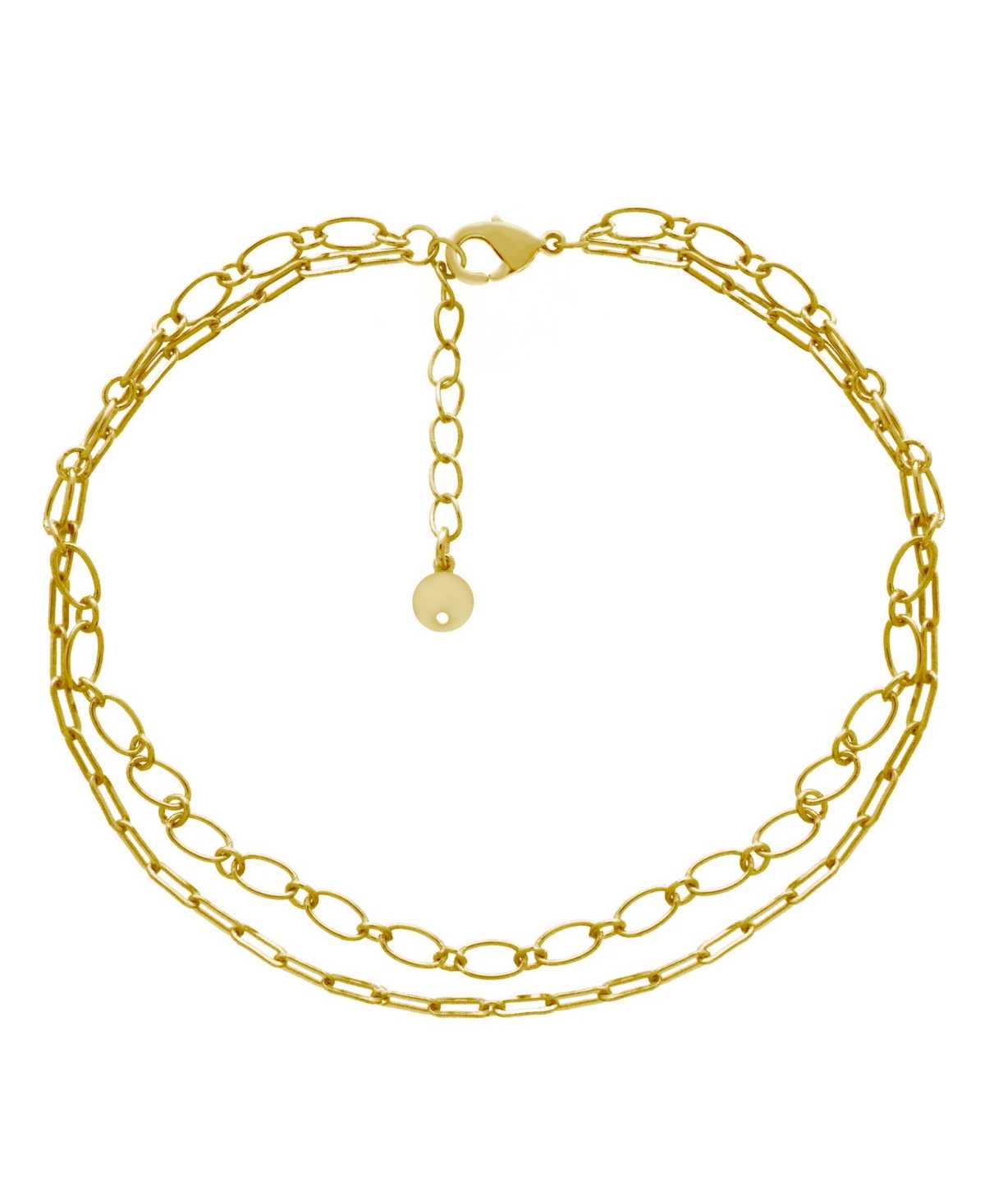 Click here for And Now This Oval Link Double Chain Anklet in Gold... prices