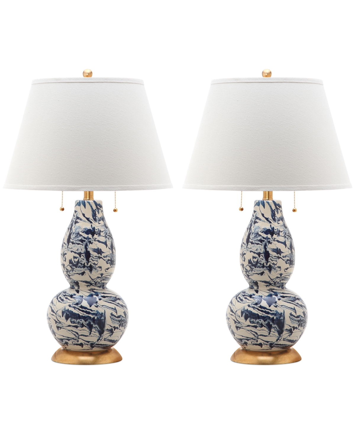 Click here for Safavieh Set of 2 Color Swirls Glass Table Lamp prices