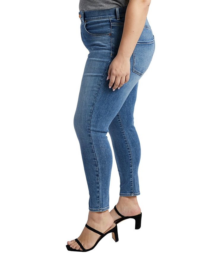 JAG Plus Size Valentina High Rise Skinny Crop Pull-On Jeans - Macy's