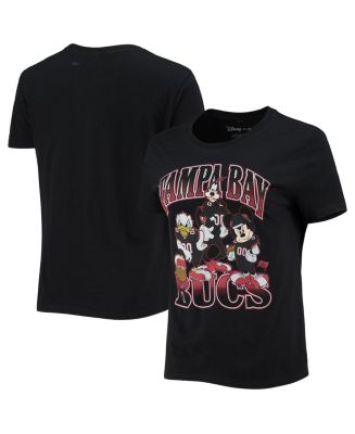 Women's Junk Food Black Tampa Bay Buccaneers Disney Mickey Huddle Up T ...