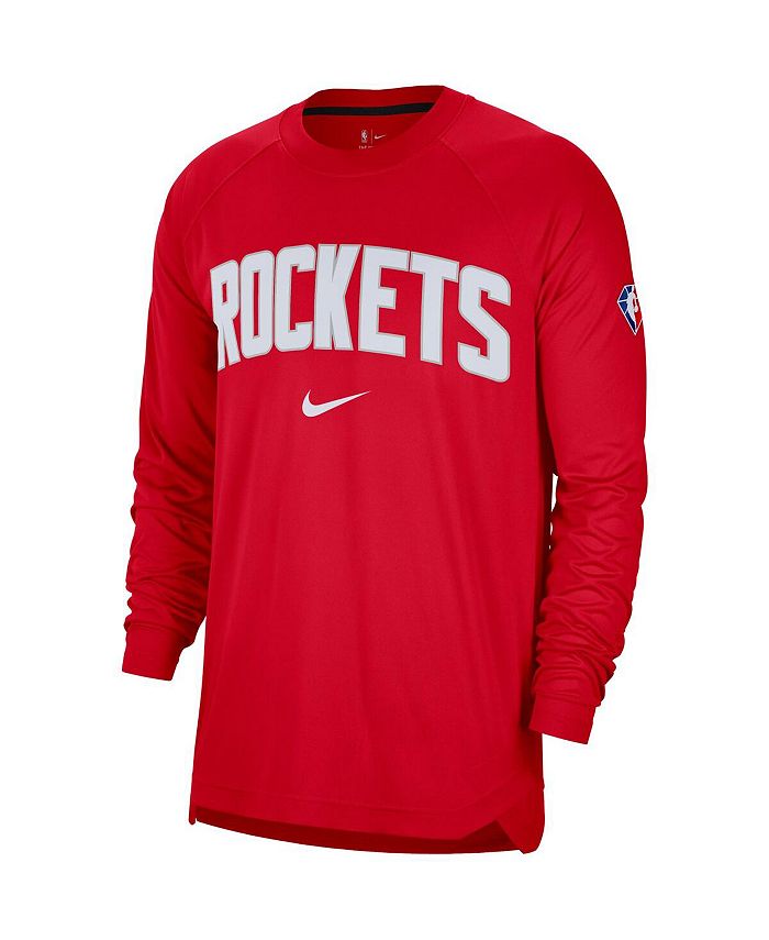 Nike Men's Red Houston Rockets 75th Anniversary Pregame Shooting ...