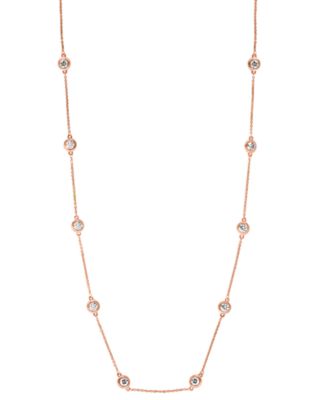 EFFY® Diamond Bezel Station 20" Statement Necklace (2 ct. t.w.) in 14k ...
