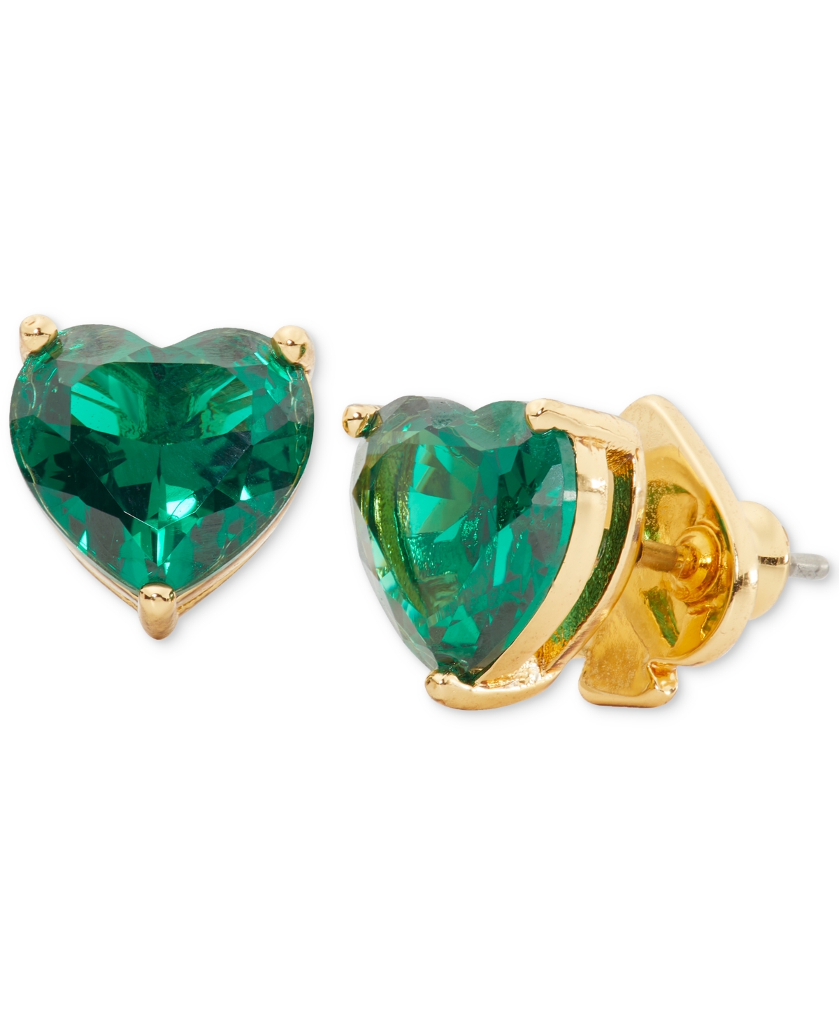 Click here for Kate Spade New York Gold-Tone Stone Heart Stud Ear... prices