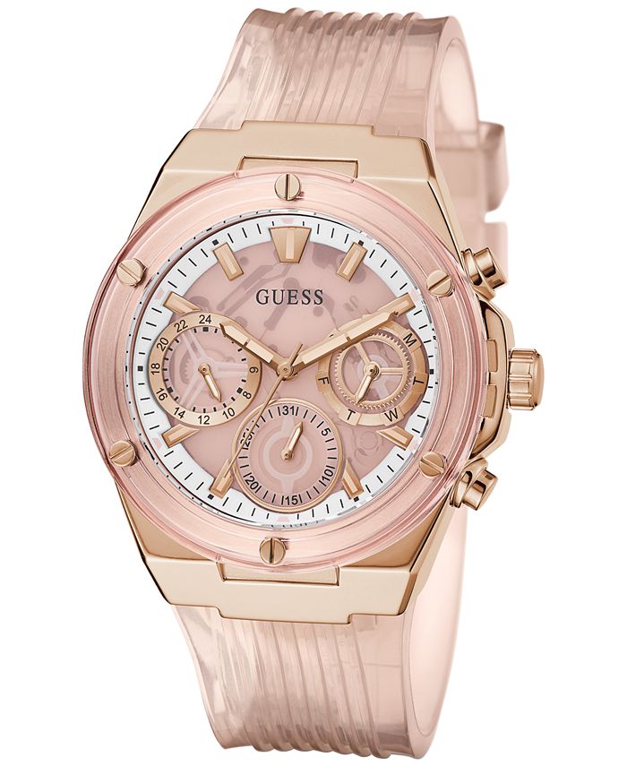 GUESS Women's Pink Strap Watch 39mm - Macy's