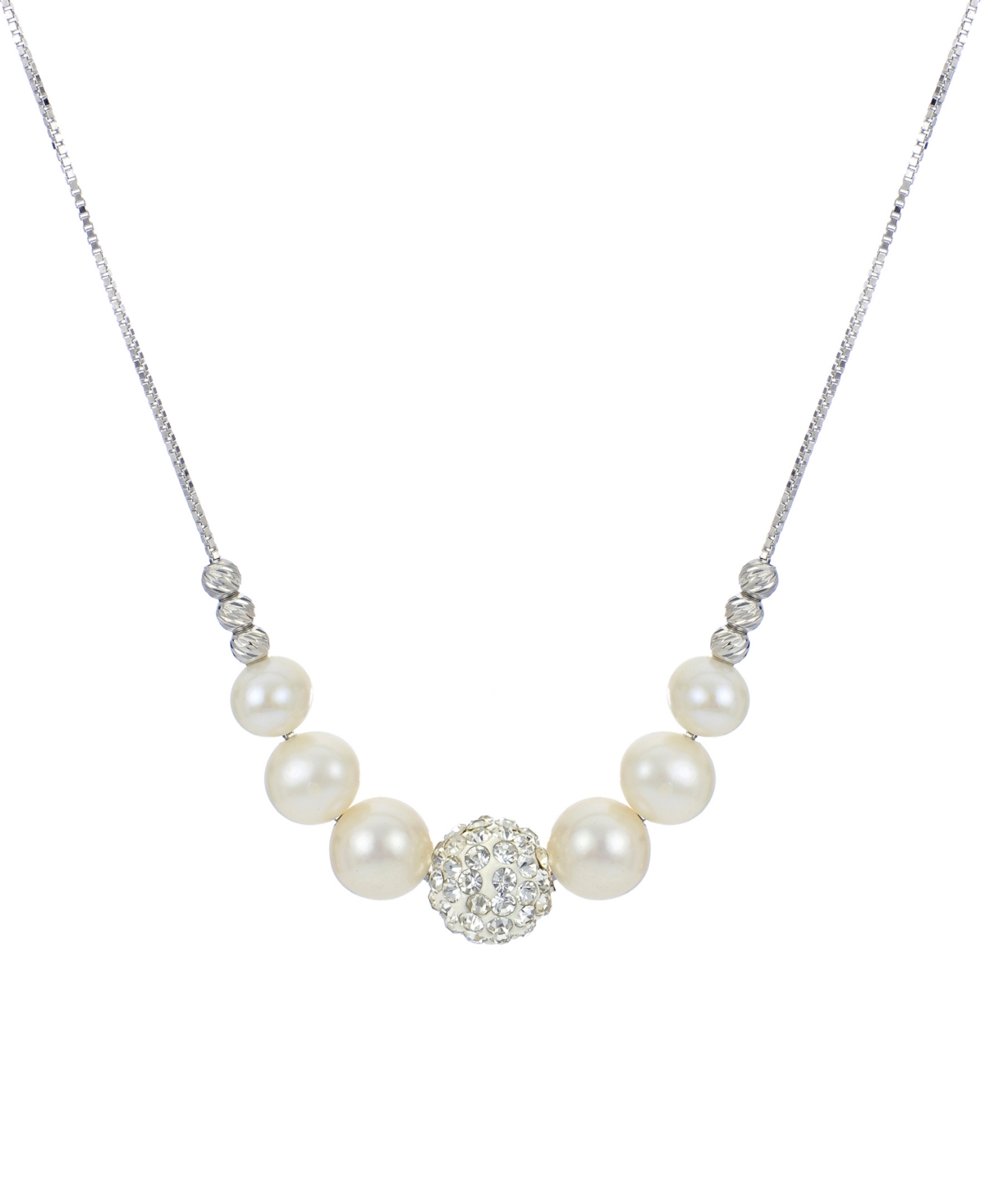 Click here for Cultured Freshwater Pearl (6 - 8-1/2mm) & Crystal... prices