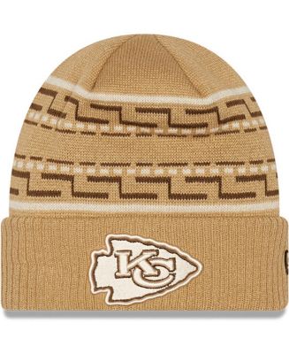Men's New Era Tan Kansas City Chiefs Dude Cuffed Knit Hat - Macy's