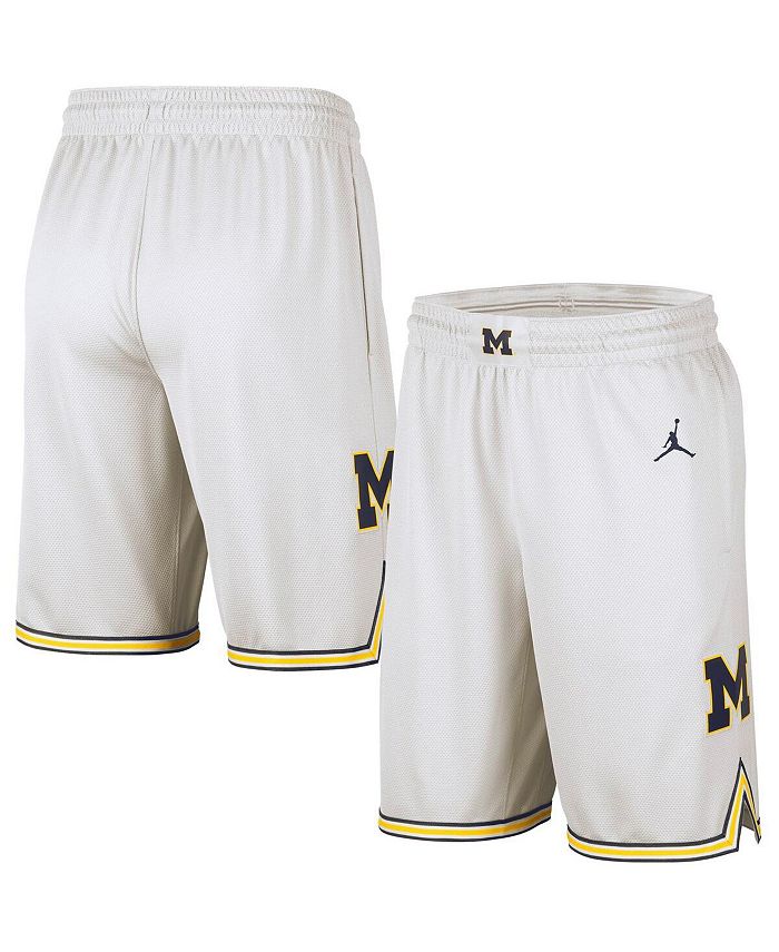 Jordan Men's White Michigan Wolverines Replica Team Basketball Shorts ...