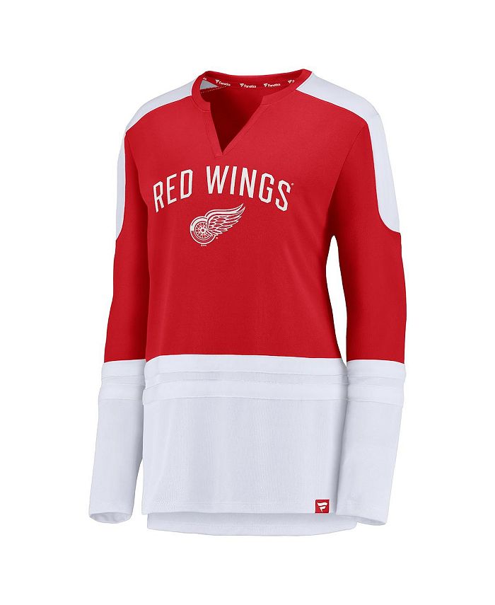 Fanatics Women's Red and White Detroit Red Wings Iconic Slapshot Long ...