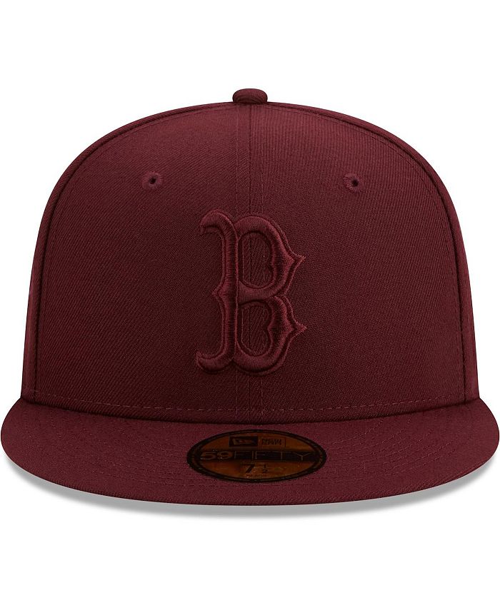 New Era Men's Maroon Boston Red Sox Oxblood Tonal 59FIFTY Fitted Hat ...