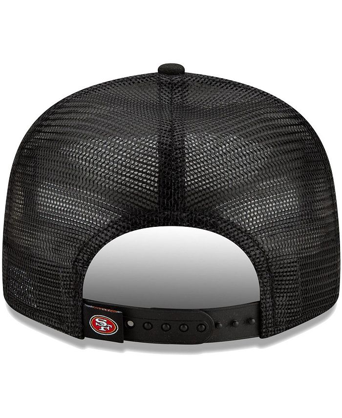 New Era Men's Black San Francisco 49ers Script Trucker 9FIFTY Snapback ...