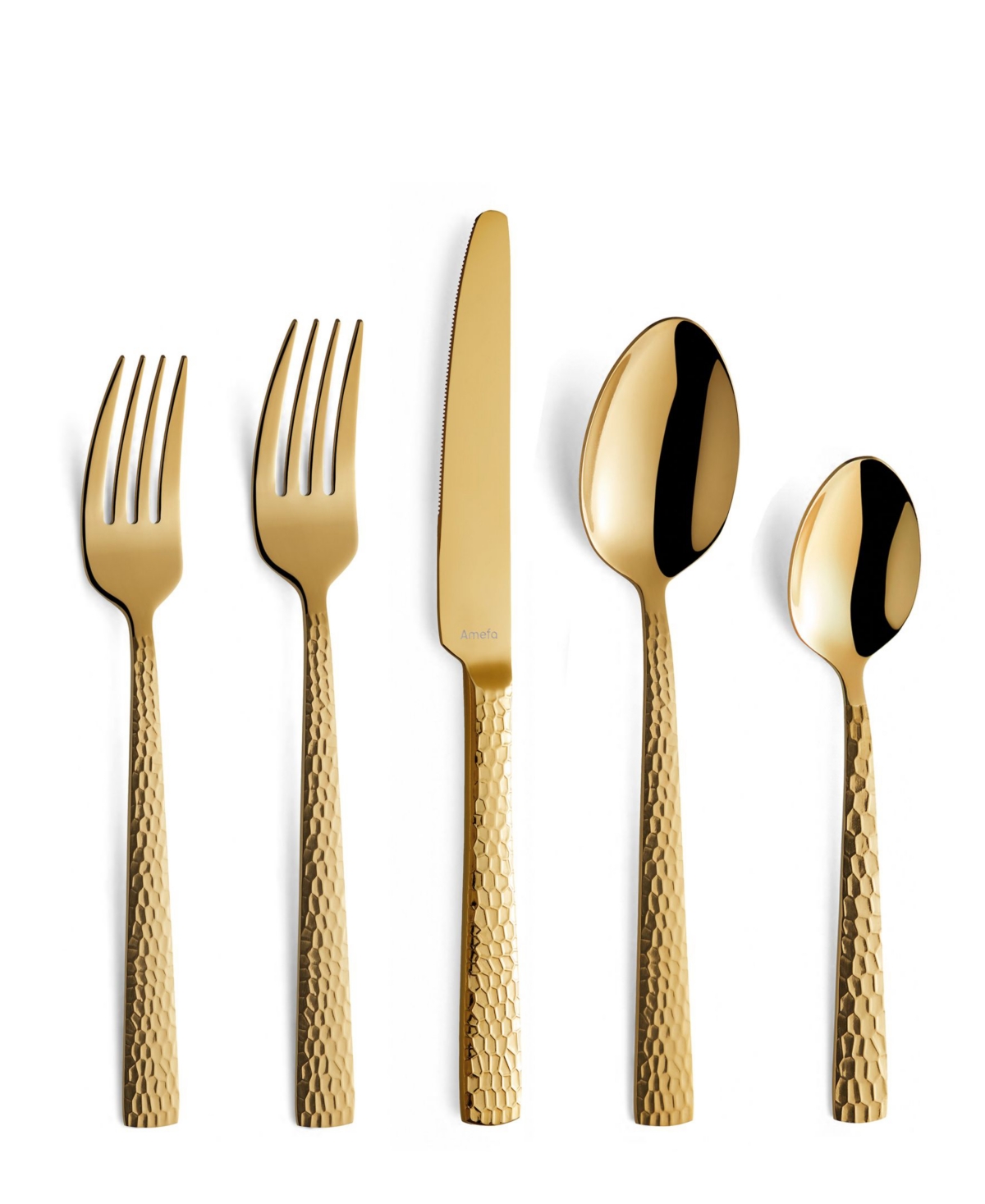 Amefa Felicity Flatware Set, 20 Piece In Gold-tone Colored Stainless ...