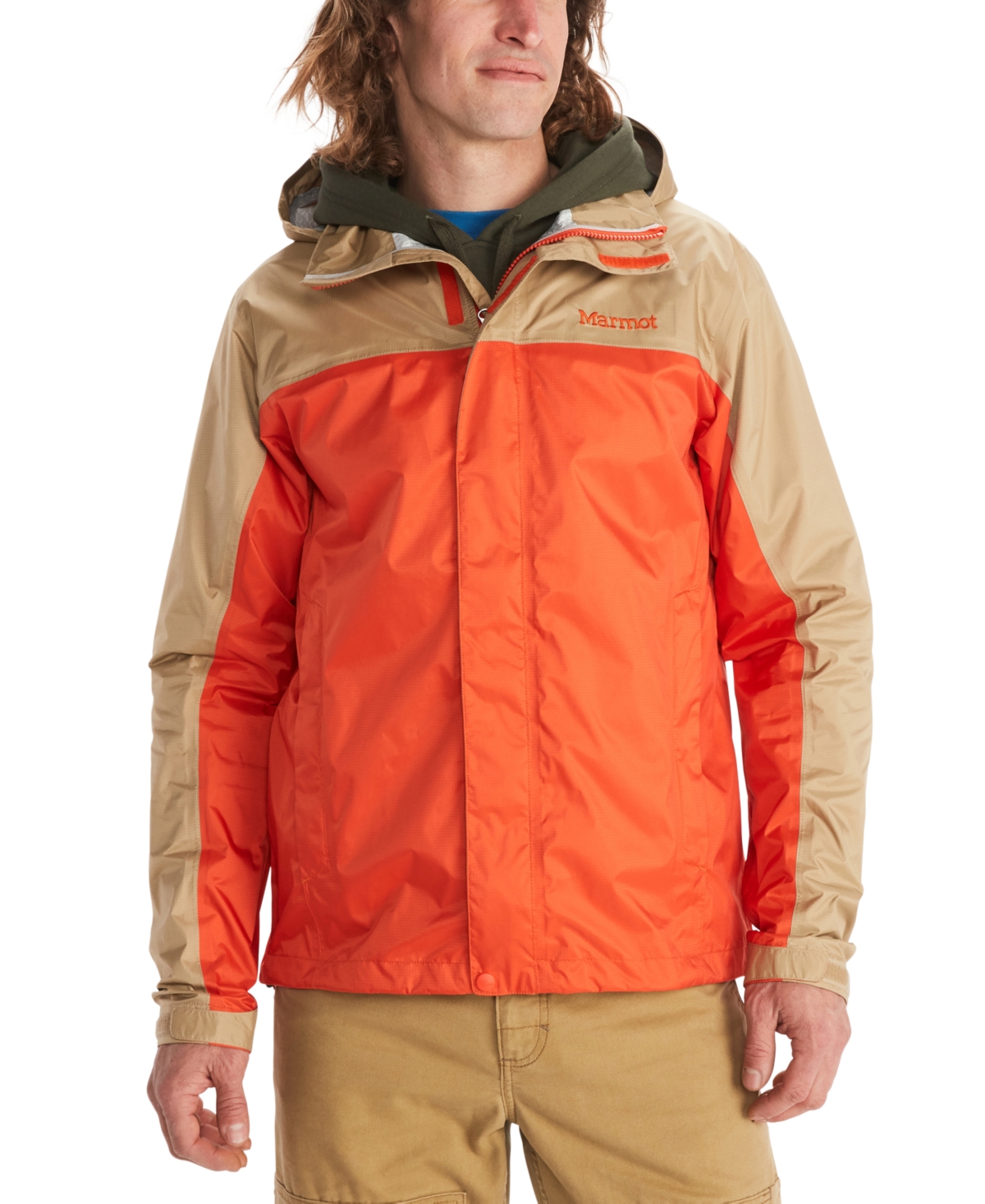 Marmot Men's Precip Eco Rain Jacket In Red Sun/ Shetland | ModeSens