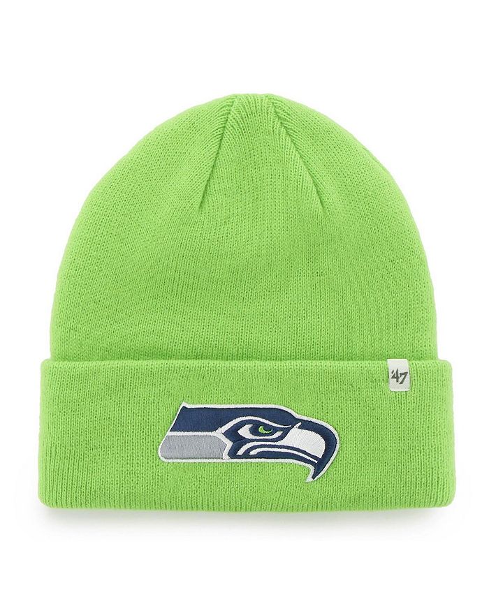 '47 Brand Men's '47 Neon Green Seattle Seahawks Secondary Basic Cuffed ...