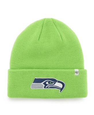 Men's '47 Neon Green Seattle Seahawks Secondary Basic Cuffed Knit Hat ...