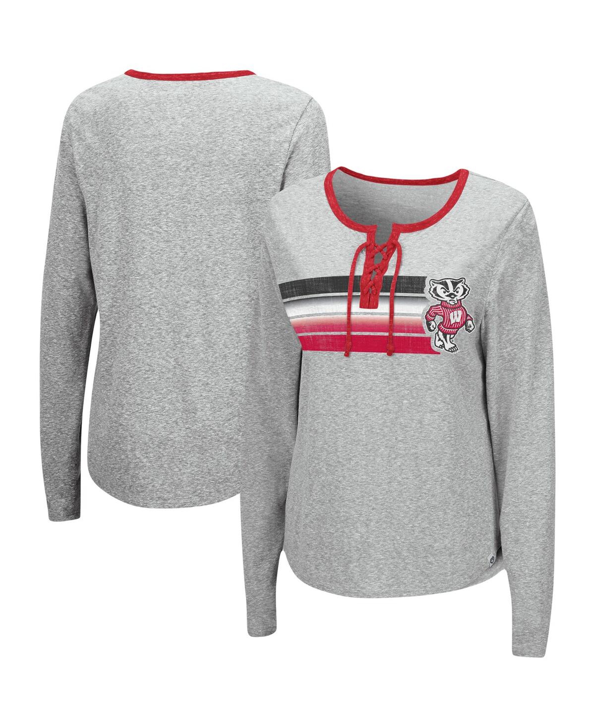Click here for Womens Colosseum Heathered Gray Wisconsin Badgers... prices