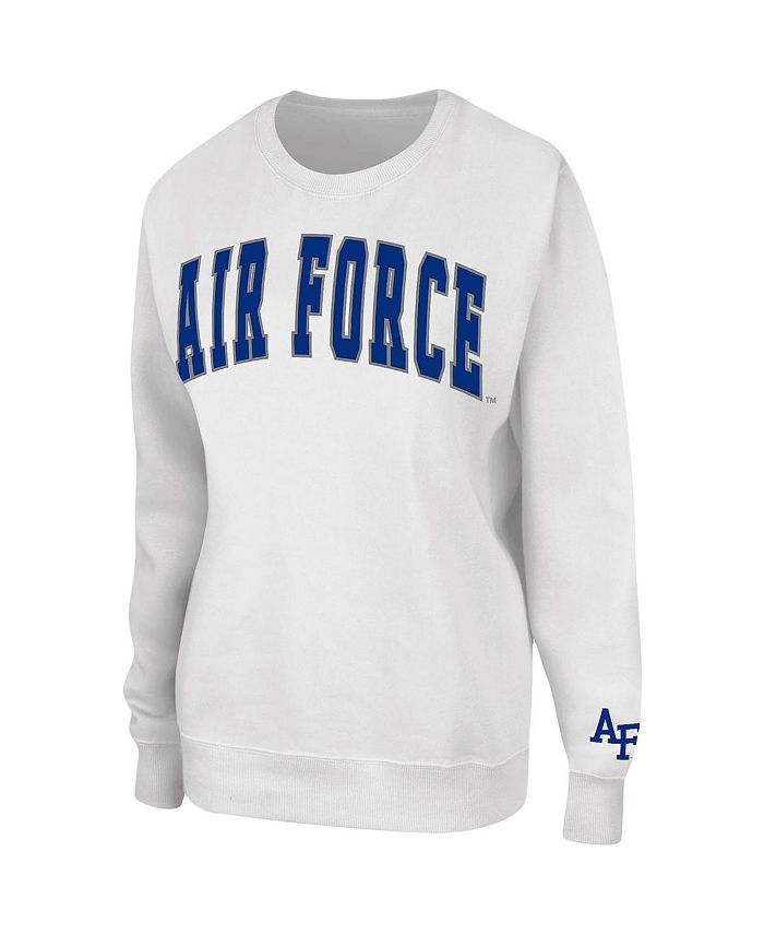 Colosseum Women's White Air Force Falcons Campanile Pullover Sweatshirt ...