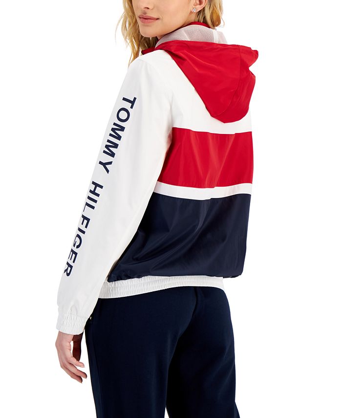Tommy Hilfiger Women's Colorblocked Windbreaker Jacket - Macy's