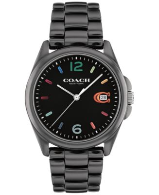 COACH Women's Greyson Black Ceramic Bracelet Watch 36mm - Macy's