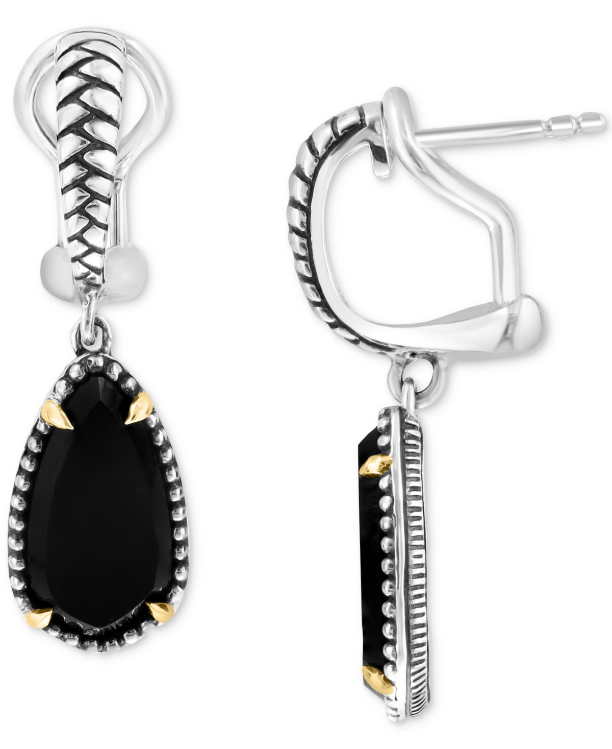 Click here for Effy Onyx Drop Earrings in Sterling Silver - Sterl... prices