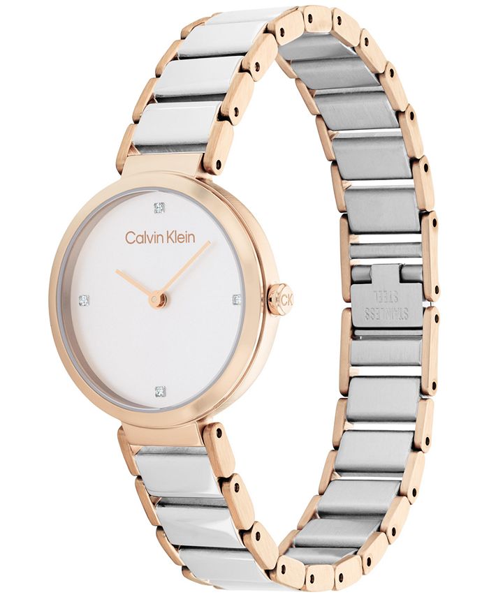 Calvin Klein Two-Tone Stainless Steel Bracelet Watch 28mm - Macy's
