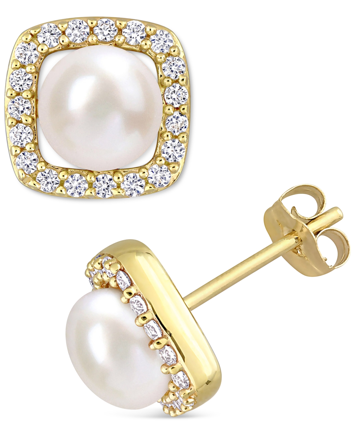 Click here for Cultured Freshwater Pearl (6mm) & Lab-Created Whit... prices