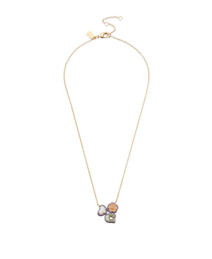 COACH Signature Cluster Pendant Necklace - Macy's