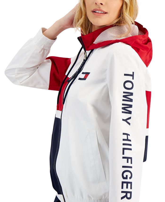 Tommy Hilfiger Women's Colorblocked Windbreaker Jacket - Macy's