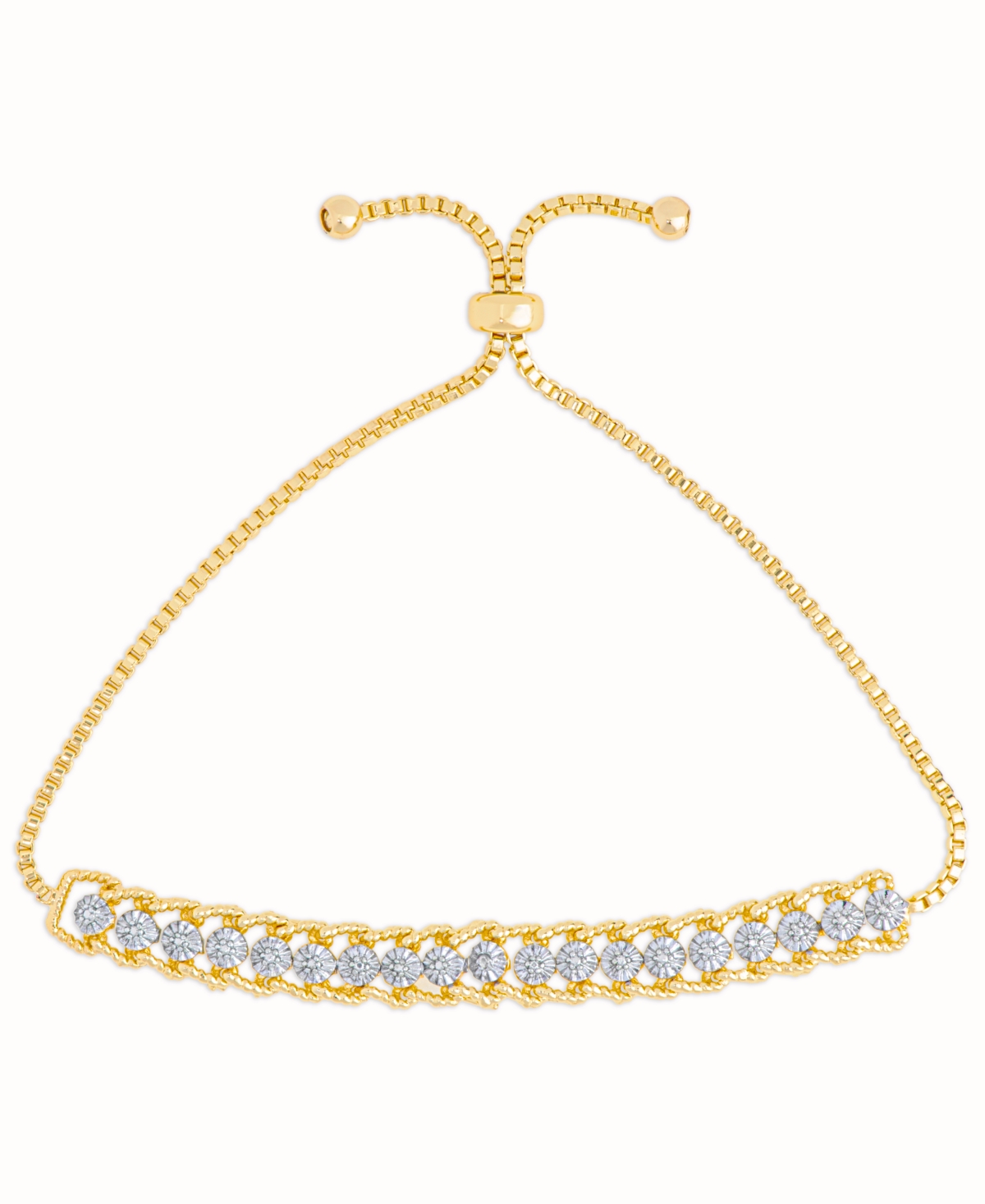 Click here for Diamond Accent Rope Edge Adjustable Bolo Bracelet... prices