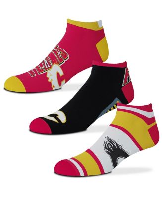 Men's For Bare Feet Calgary Flames Three-Pack Show Me The Money Ankle ...