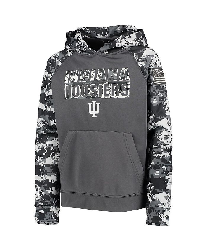 Colosseum Big Boys Charcoal Indiana Hoosiers OHT Military-Inspired Appreciation Digital Camo ...