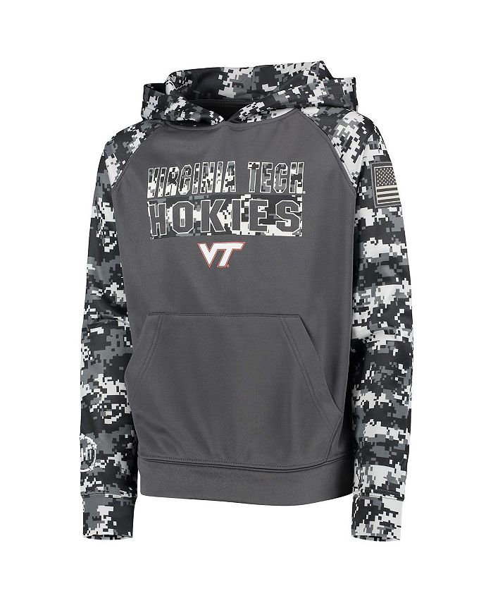 Colosseum Big Boys Charcoal Virginia Tech Hokies OHT Military-Inspired Appreciation Digital Camo ...