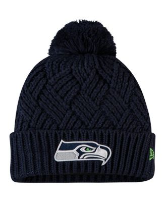 Big Girls New Era College Navy Seattle Seahawks Brisk Cuffed Knit Hat ...