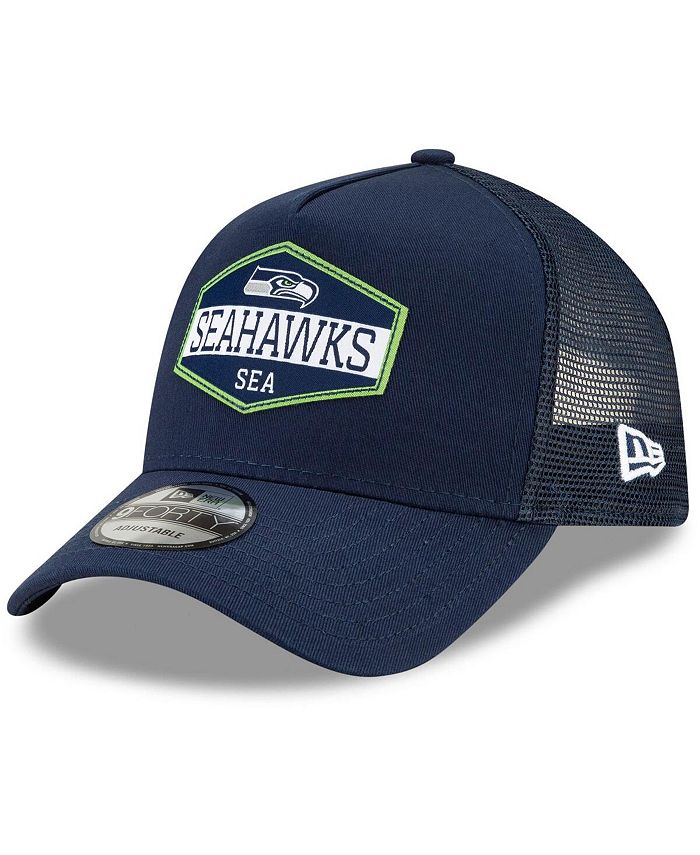 New Era Men's College Navy Seattle Seahawks Hex Flow A-Frame 9Forty ...
