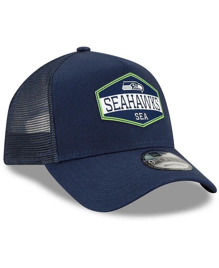 New Era Men's College Navy Seattle Seahawks Hex Flow A-Frame 9Forty ...