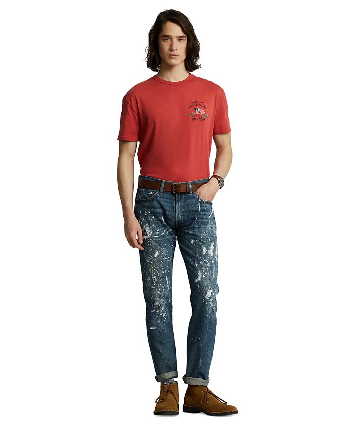 Polo Ralph Lauren Paint-Splatter Classic Fit Stretch Jean - Macy's