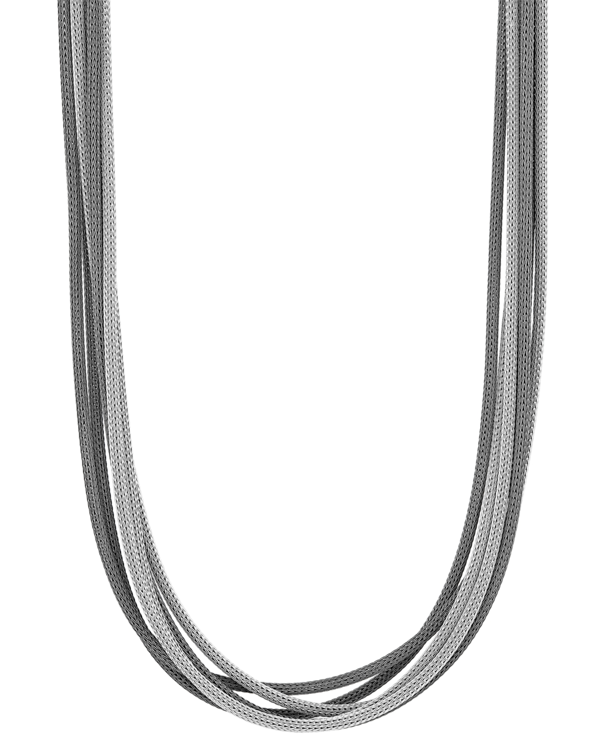 Click here for Multi-Strand Mesh 16-1/2 Statement Necklace in Ste... prices