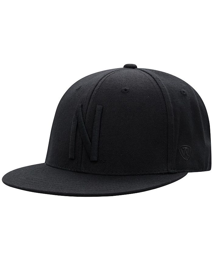 Top of the World Men's Nebraska Huskers Black on Black Fitted Hat - Macy's