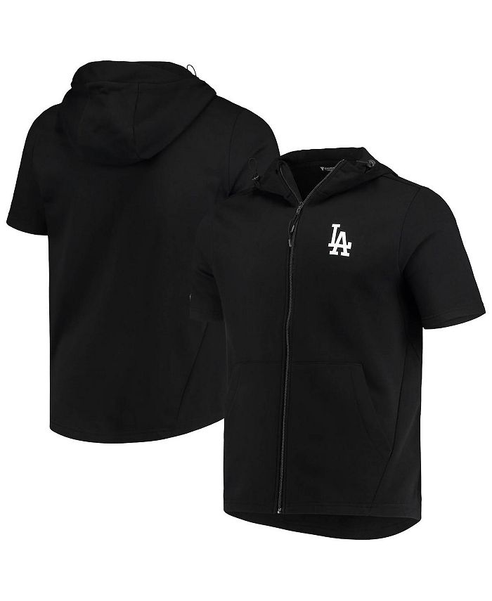 LevelWear Men's Black Los Angeles Dodgers Insignia Recruit Full-Zip Short Sleeve Hoodie - Macy's