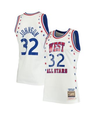 Men's Magic Johnson White Los Angeles Lakers 1983 NBA All-Star Game ...