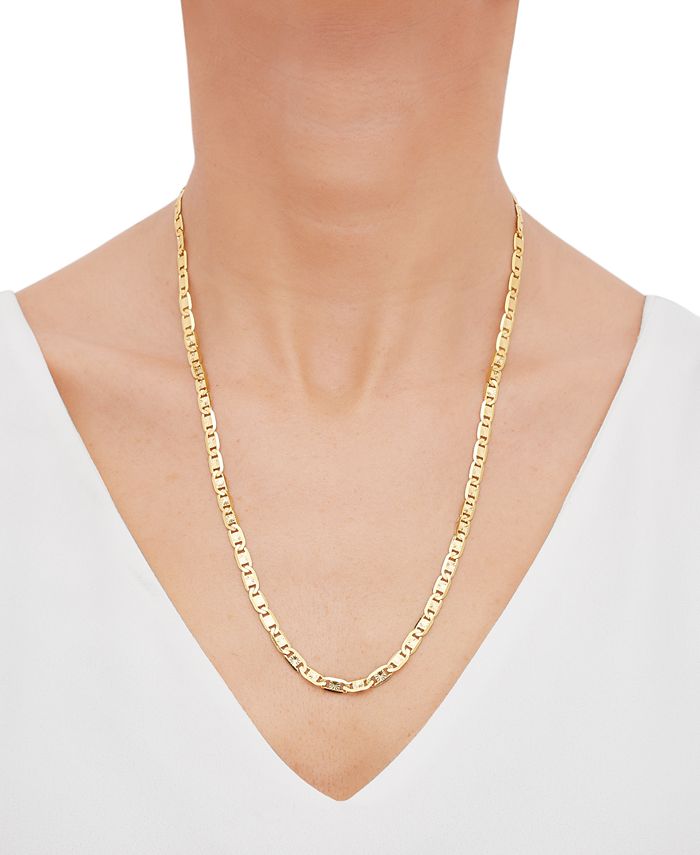Macy's Valentina Link 22" Chain Necklace in 14k Gold-Plated Sterling ...