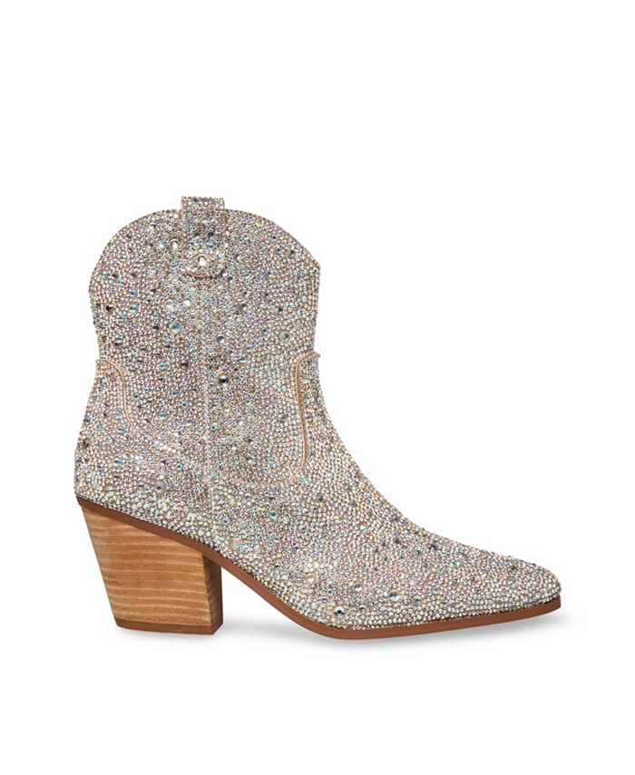 Betsey Johnson Women's Diva Rhinestone Western Cowboy Booties - Macy's