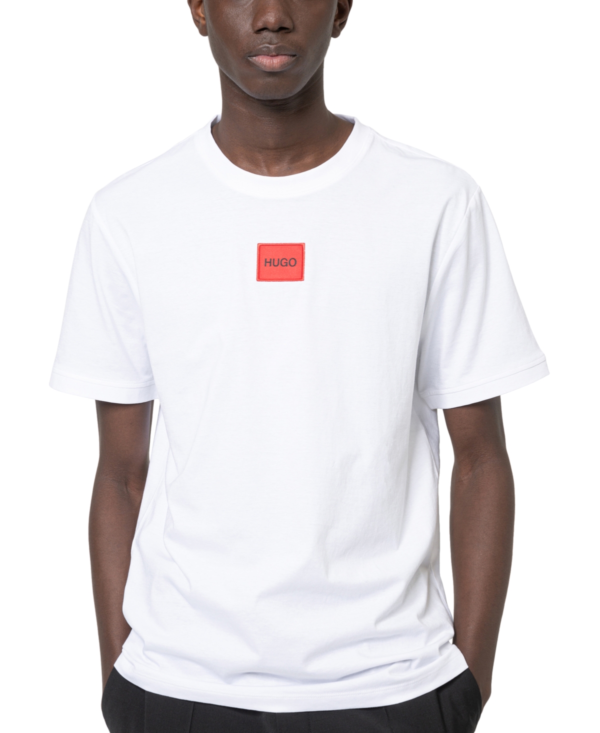 Click here for Hugo by Hugo Boss Mens Logo Patch T-Shirt - White prices