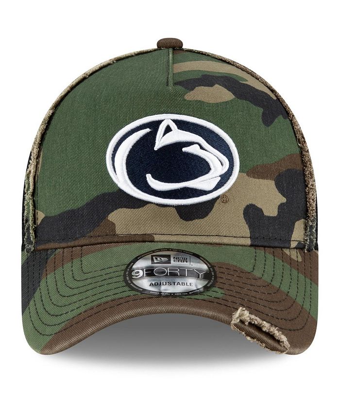 New Era Men's Camo Penn State Nittany Lions Frayed Trucker 9FORTY ...