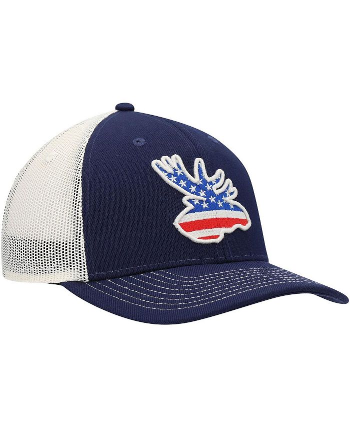 Local Crowns Men's Navy USA Animal Collection Moose Trucker Snapback ...