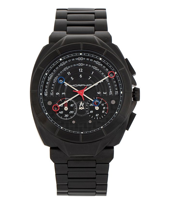 Morphic M79 Series Chronograph Black Stainless Steel Bracelet Watch ...