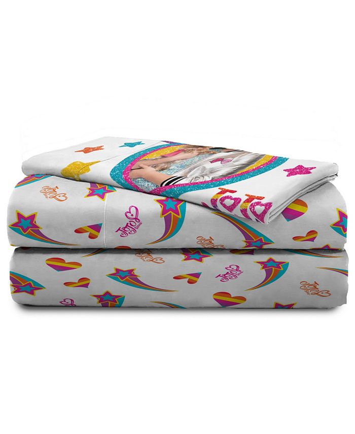 Jojo Siwa 4 Piece Rainbow Sparkle Sheet Set, Full - Macy's